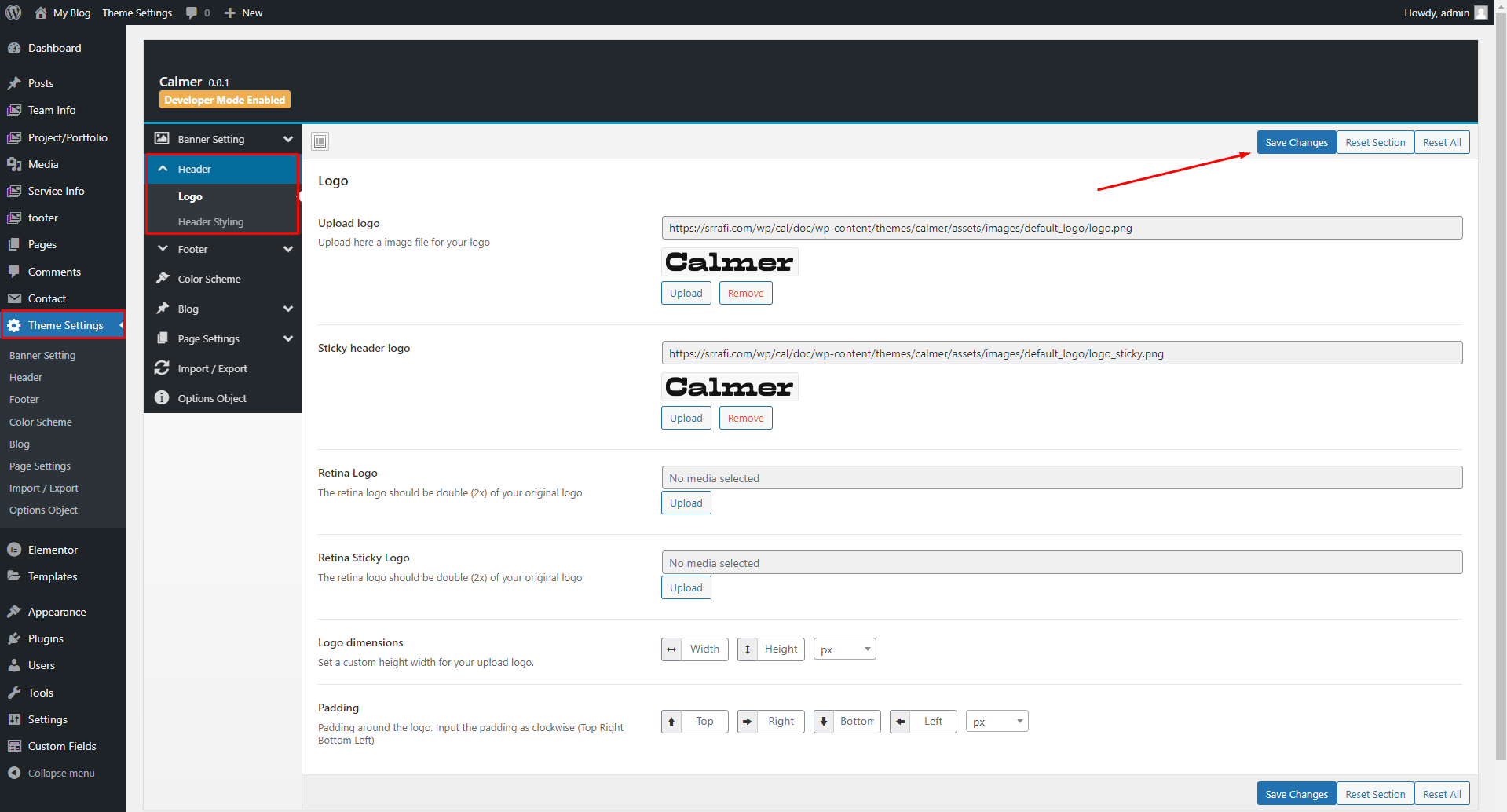 Header Customization Picmaticweb Documentation